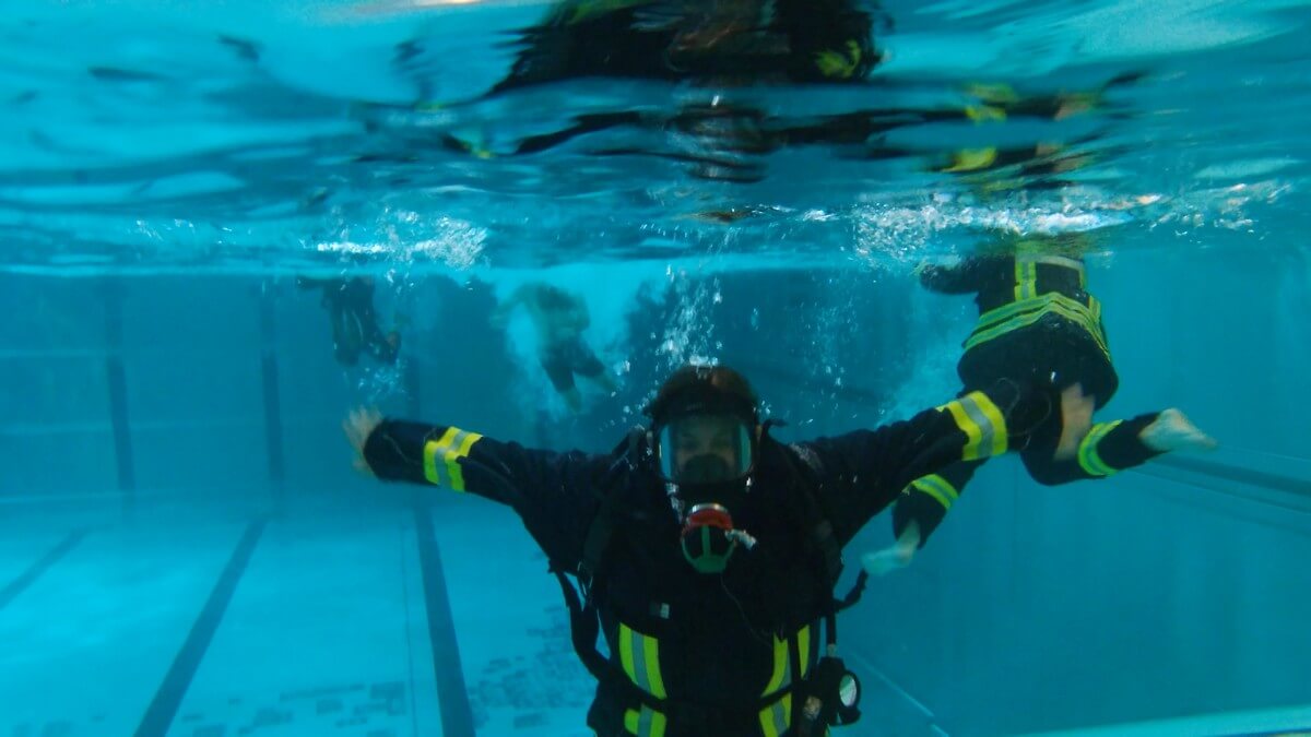 Übung im Oppenheimer Hallenbad